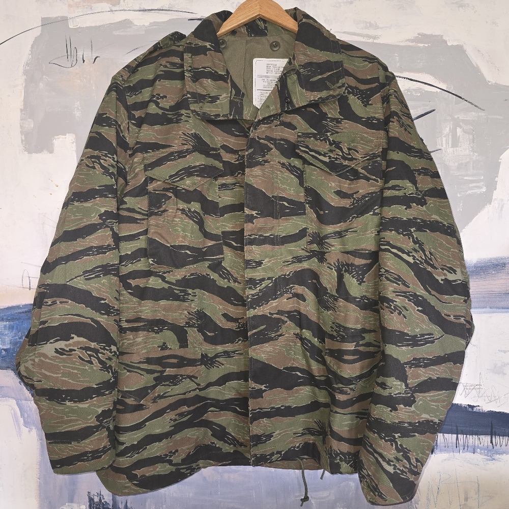 Vintage Tiger Stripe Camo Field Jacket M65 Alpha Indu… - Gem